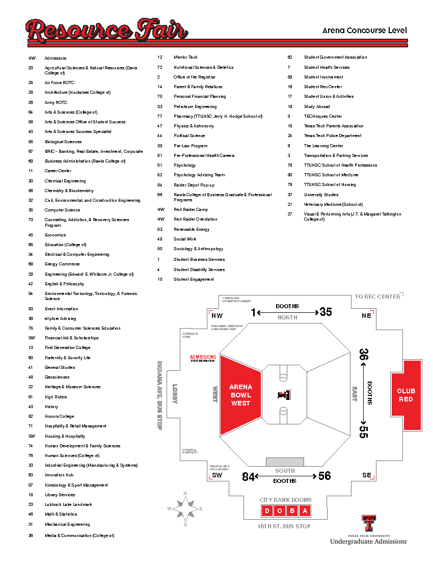 Event Information | Undergraduate Admissions | TTU