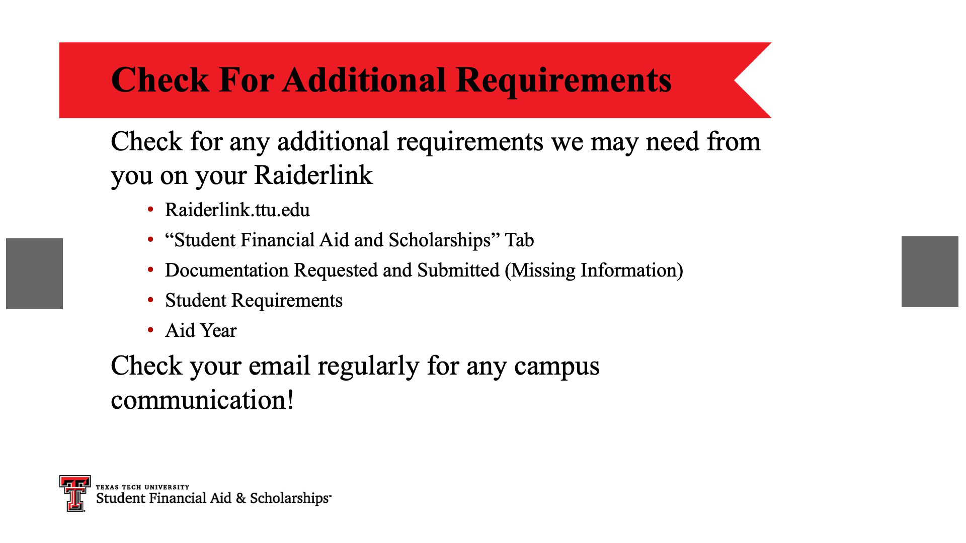 Resources | Financial Aid Home | TTU