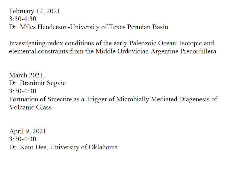 Department of Geosciences | Department of Geosciences | TTU