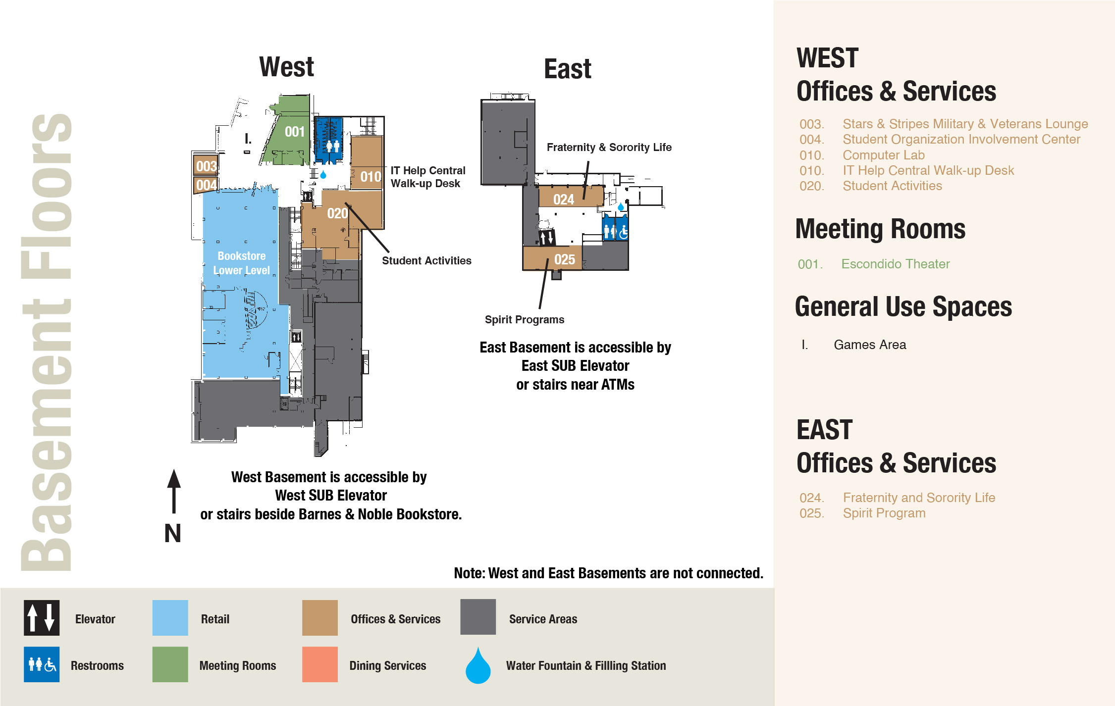SUB Map | Student Union & Activities | TTU